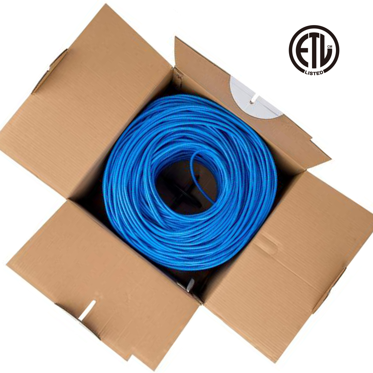 Cat.6 UTP 23AWG Solid CMR bulk cable (blue), 1000ft, ETL - Bestlink Netware