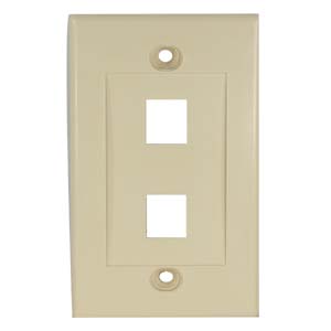 2Port Keystone Wallplate Ivory Decora Type - Bestlink Netware