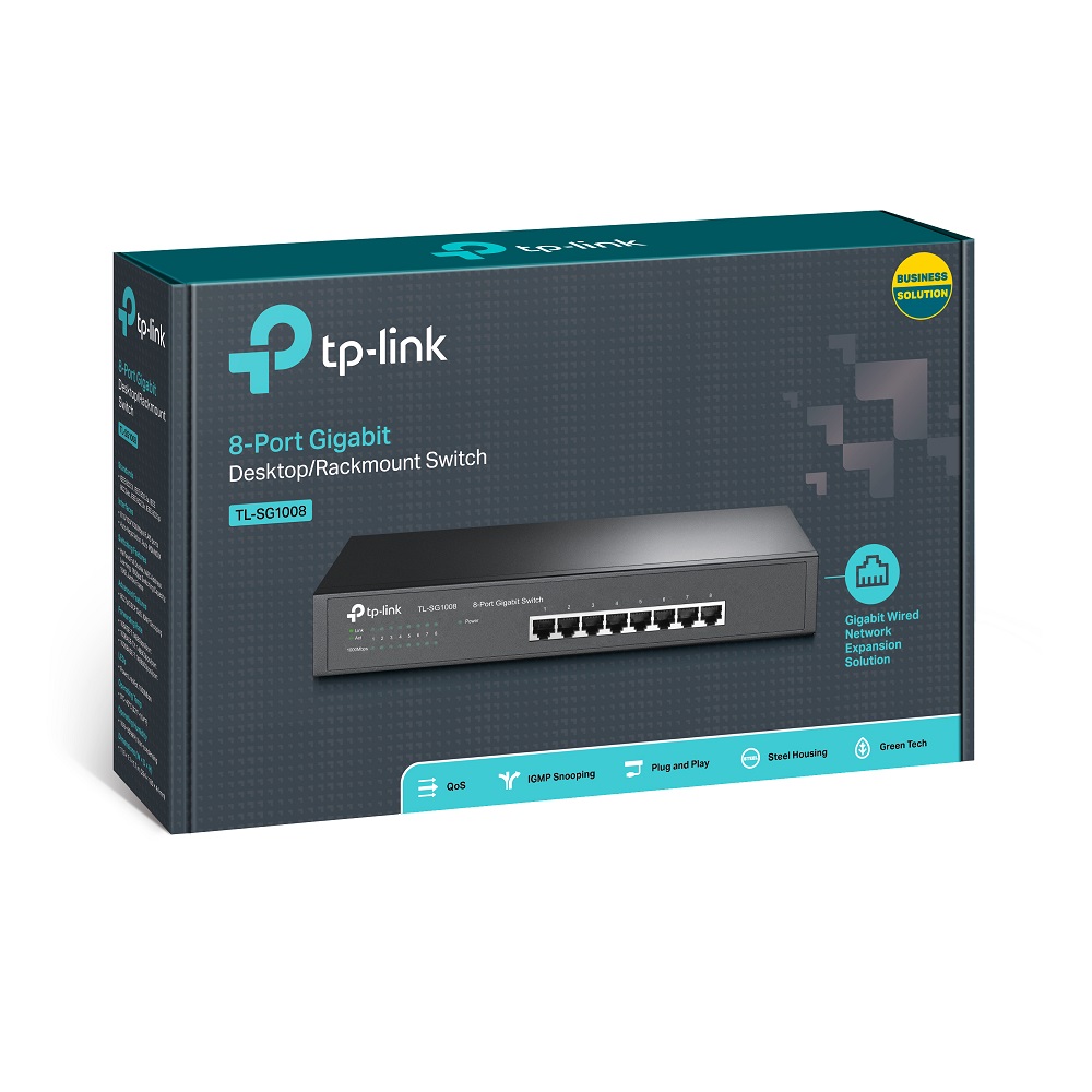 8-Port 10/100/1000Mbps Rackmount Gigabit Switch TP-Link SG1008 ...