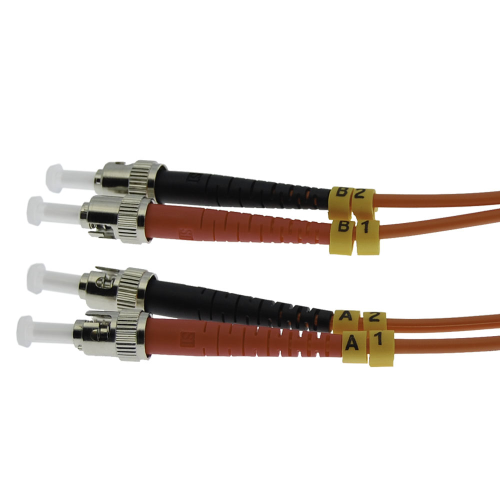 3m ST/UPC-ST/UPC OM1 Multimode Duplex Fiber Optic Patch Cable ...
