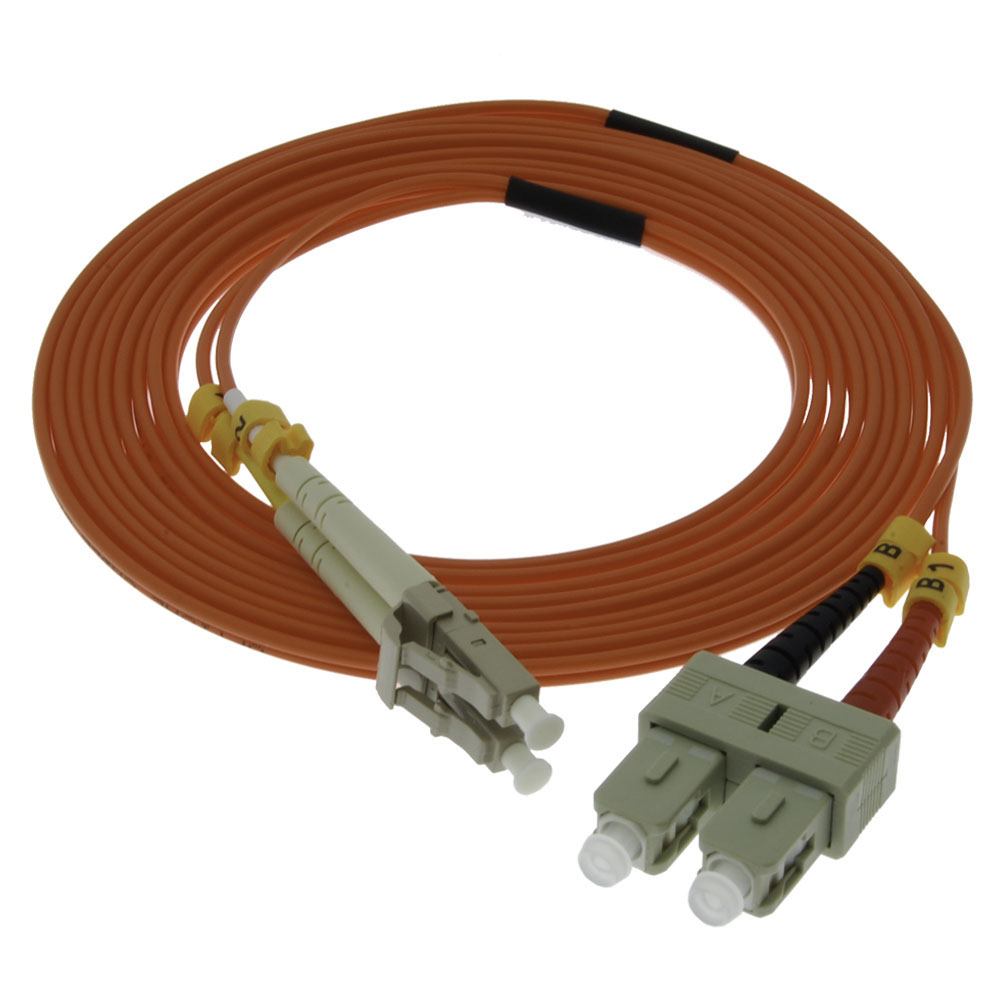 2m LC/UPC SC/UPC OM1 Multimode Duplex OFNR 2.0mm Fiber Optic Patch ...