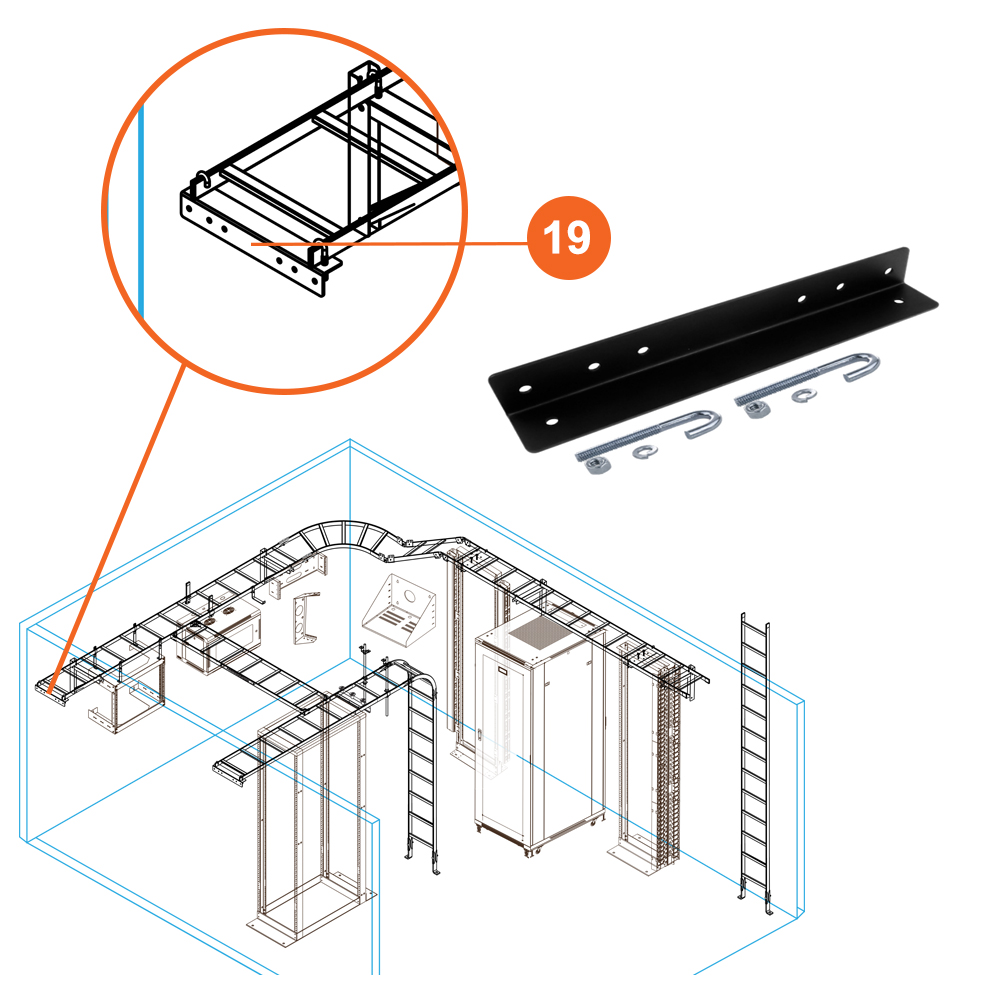 12" Wall Angle Support Bracket - Bestlink Netware
