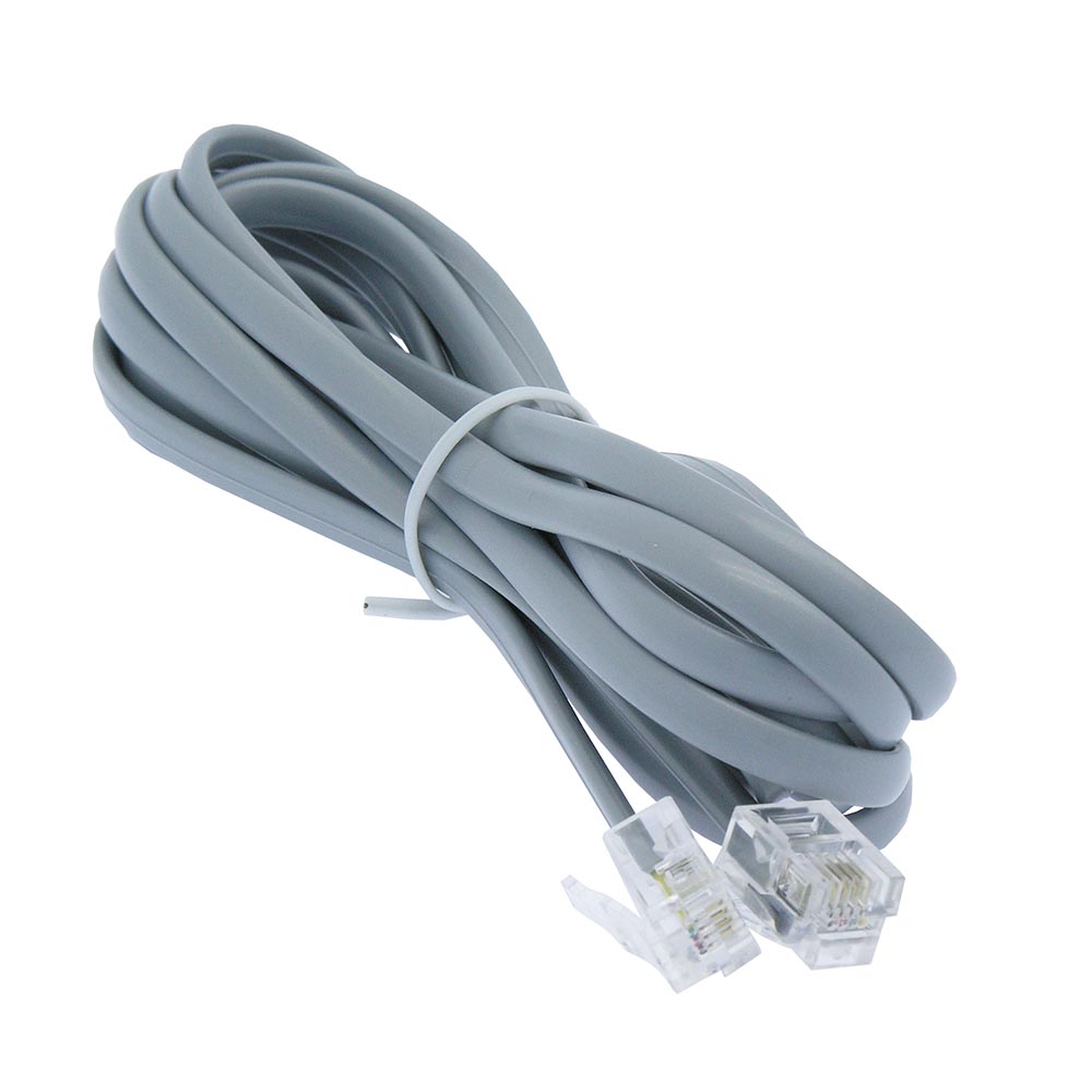 7Ft RJ11 (4C) Modular Telephone Cable Straight - Bestlink Netware