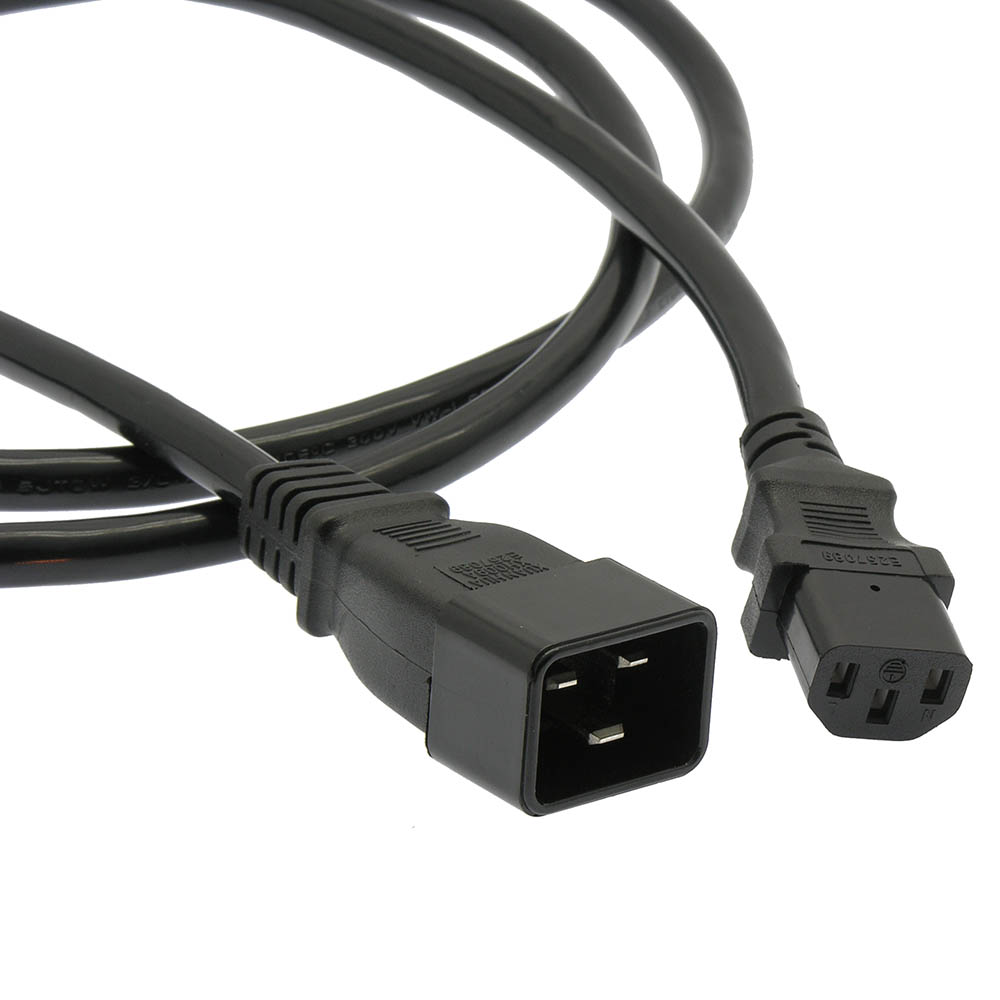 6Ft Power Cord C20 to C13 Black/ SJT 14/3 - Bestlink Netware