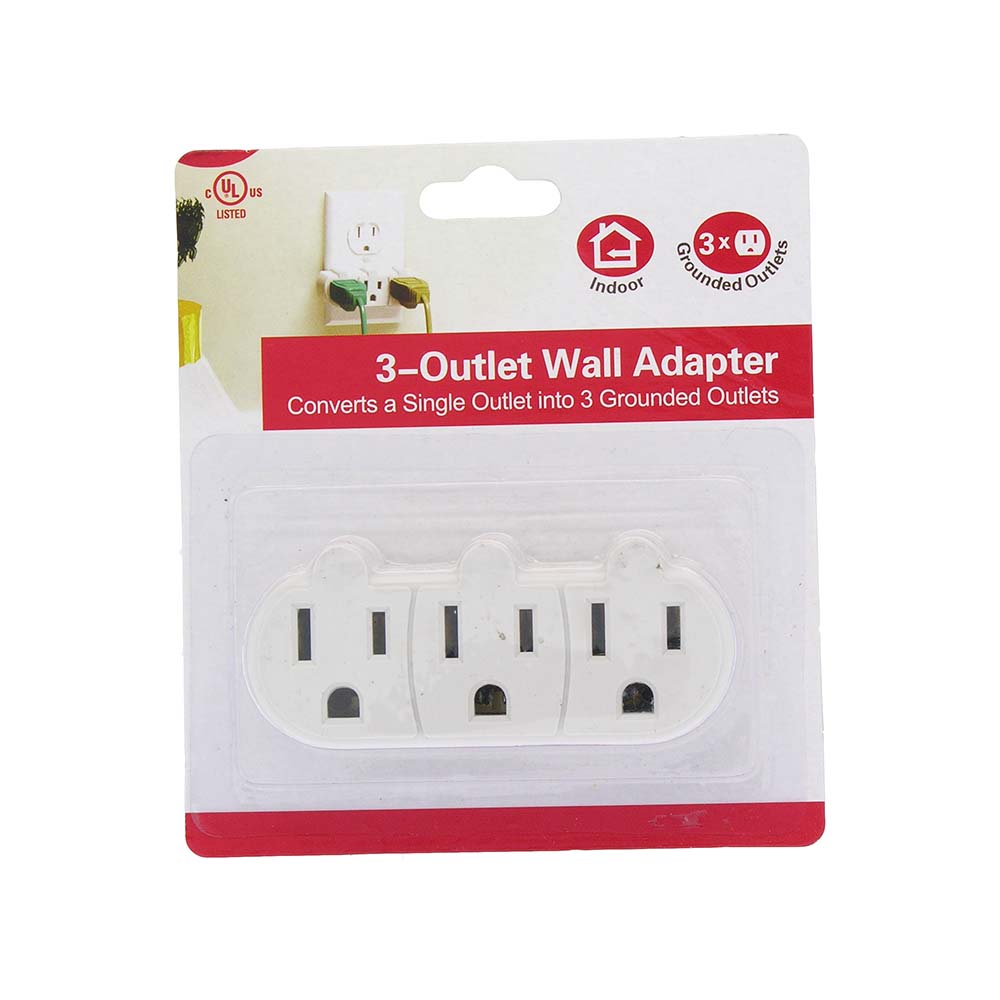 3 Outlet Grounding Tap AC125V 15A - Bestlink Netware
