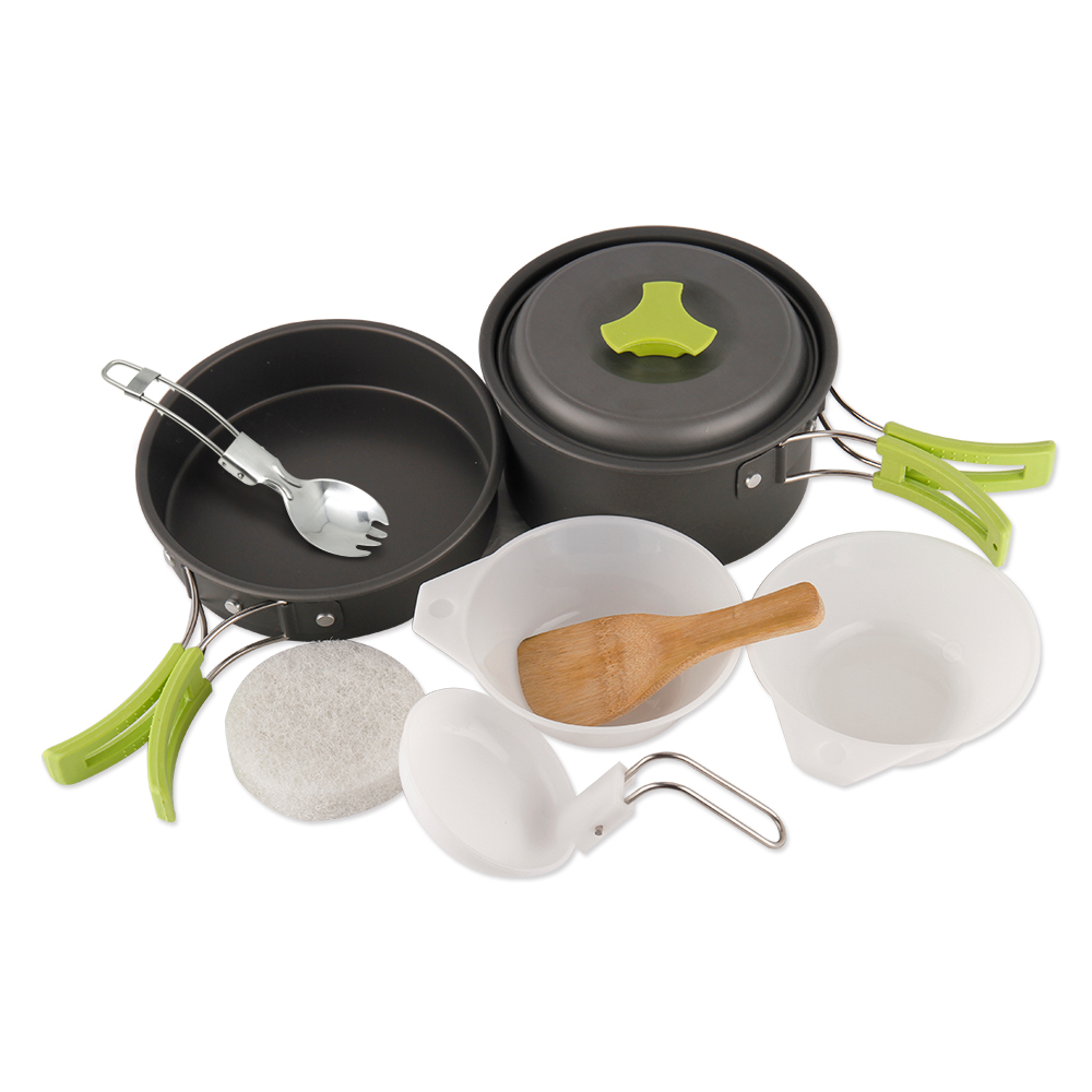 Outdoor Camping Pot Pan Bowl Cookware 8-pc Kit - Bestlink Netware