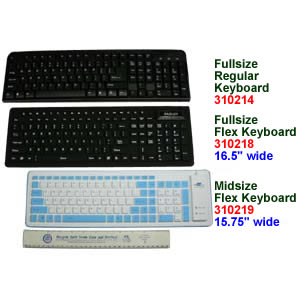 Mid Size Flexible Keyboard, Black/Gray - Bestlink Netware
